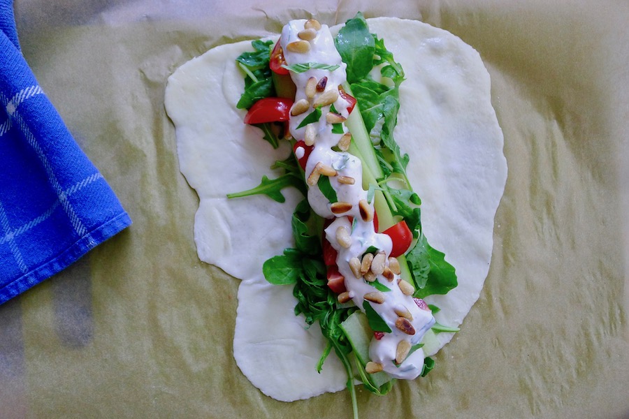 Koolhydraatarme mozzarella wrap, home made - Con-serveert
